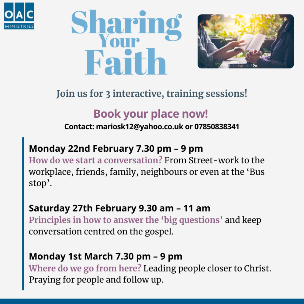 Online Evangelism Training Extra - OAC GB Ministries